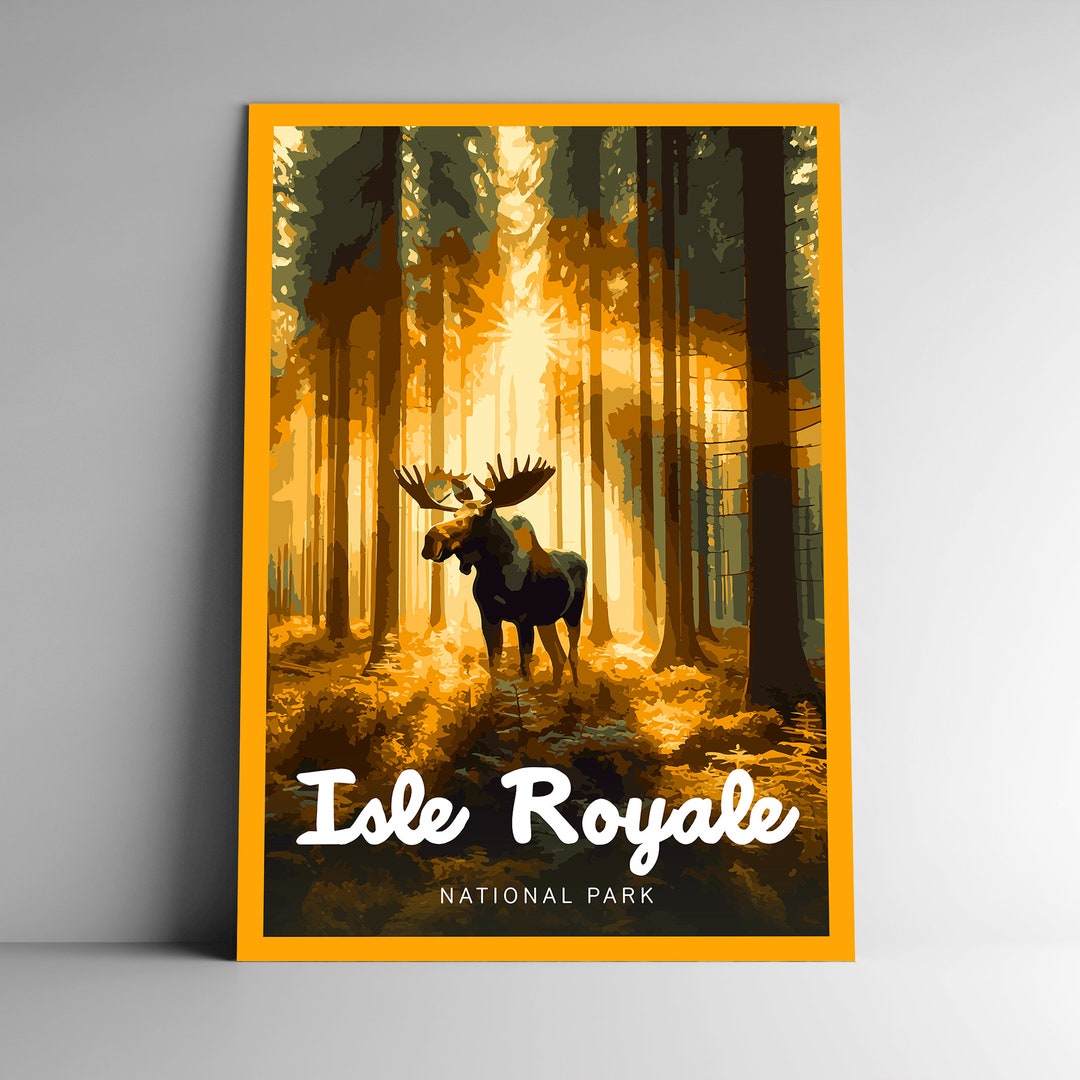 Isle Royale National Park Vintage-style Travel Poster / Postcard ...