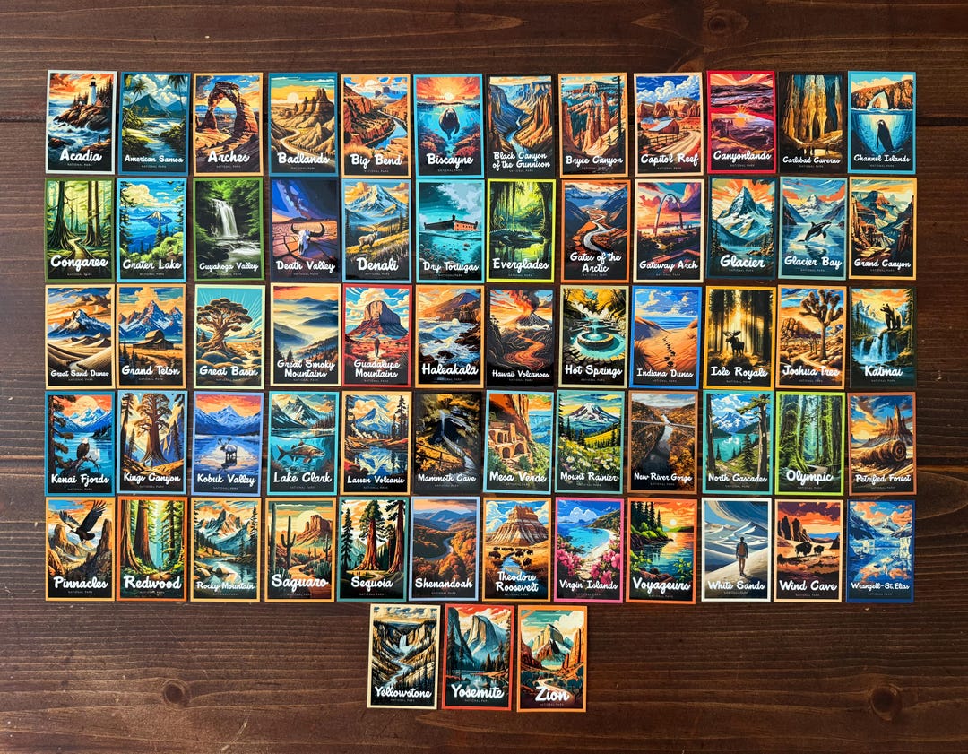 US National Parks Magnets - Complete Set of 63, Designer Series - Etsy