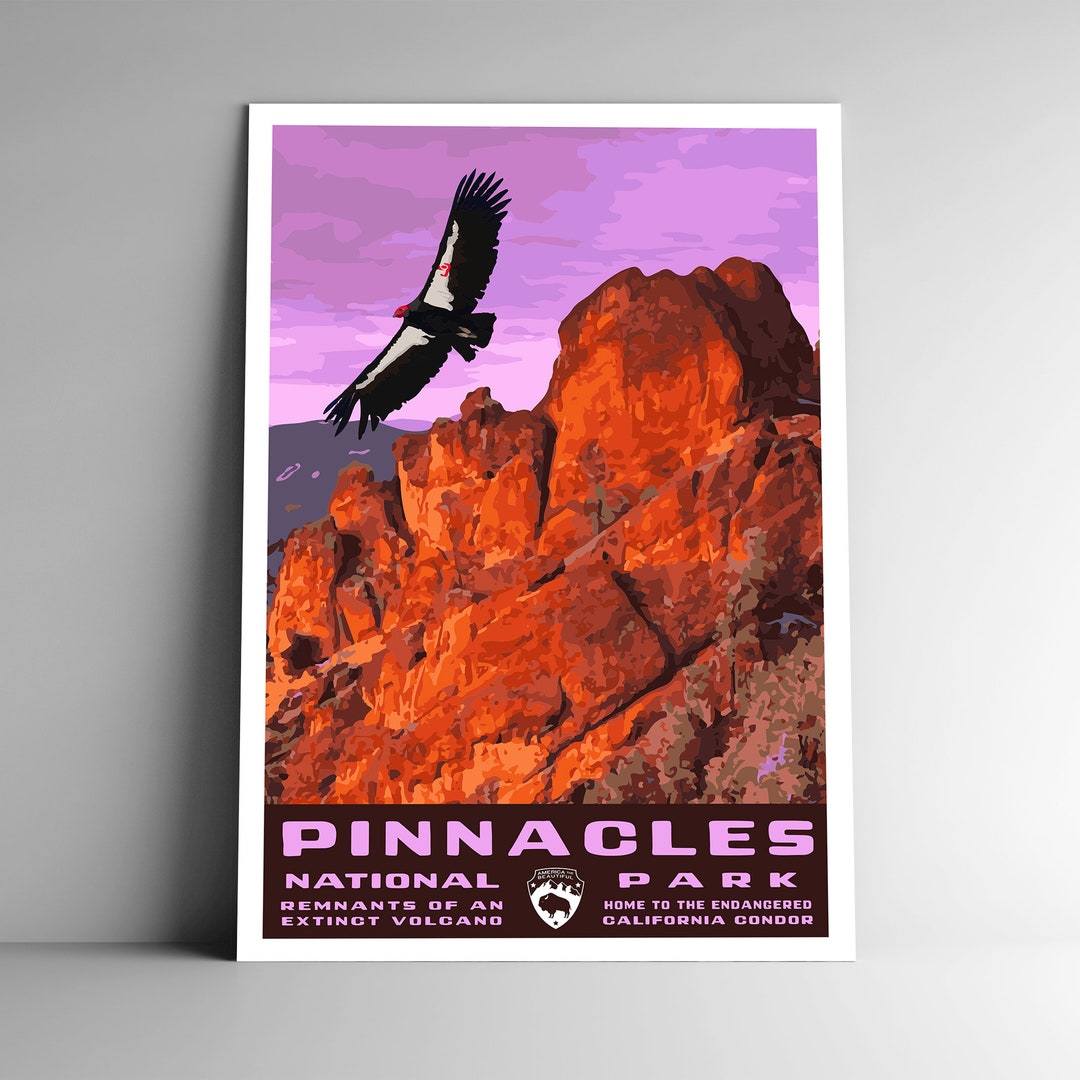 Pinnacles National Park Vintage-style Travel Poster / Postcard ...