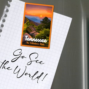 Tennessee: the Volunteer State Vintage-style Travel Poster / Postcard ...