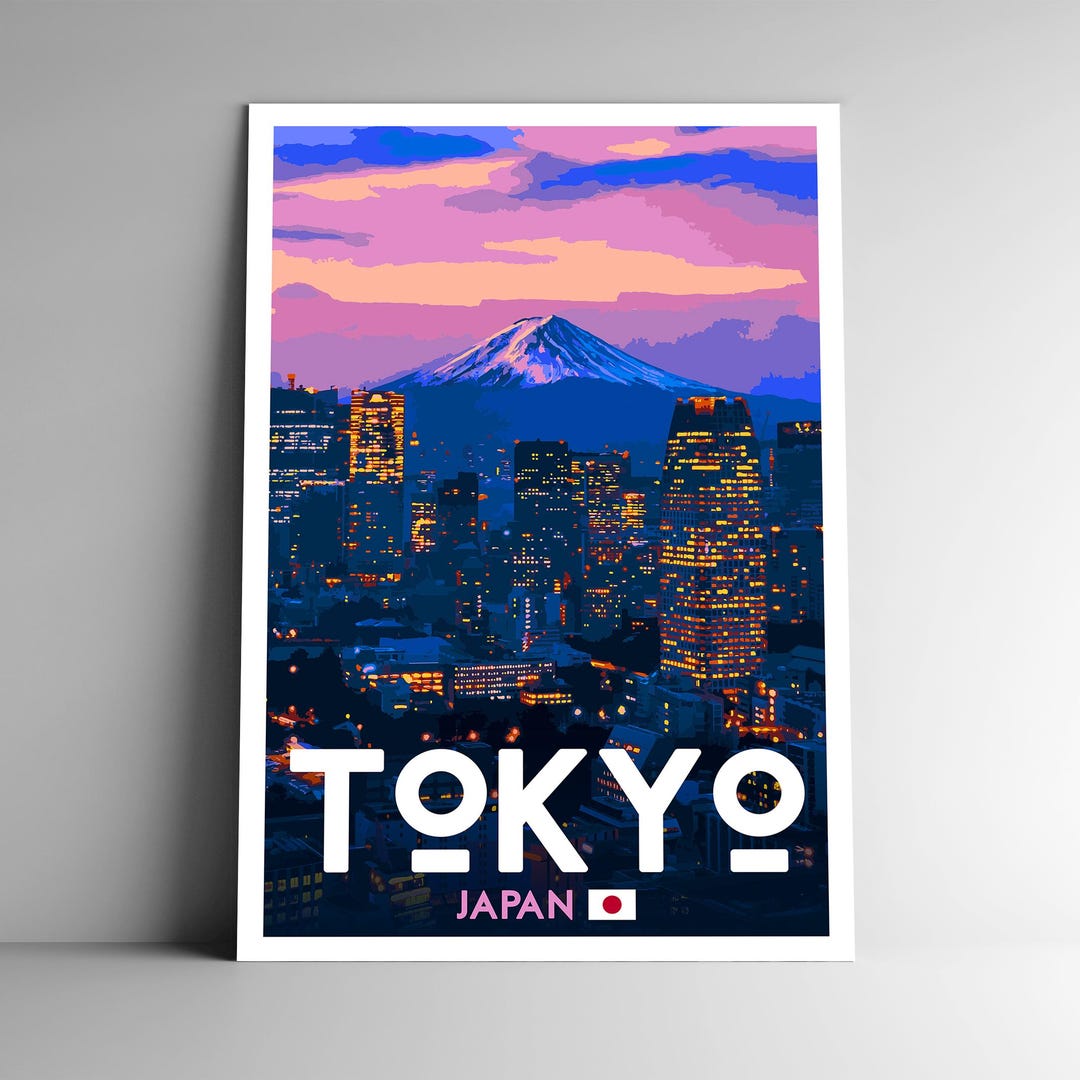 Tokyo Japan Travel Poster – Vintage WPA Style Art Print - Etsy