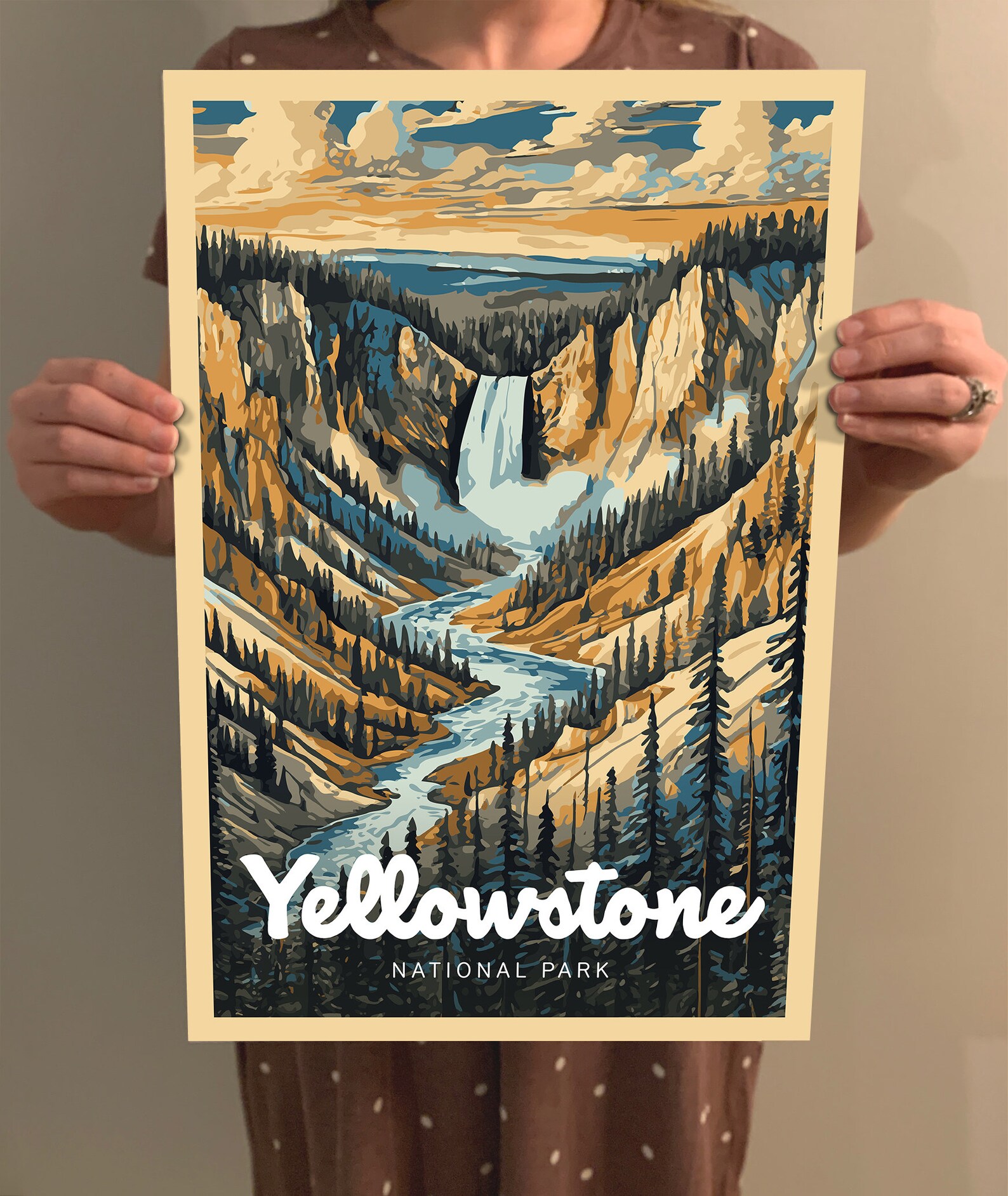 Yellowstone National Park Vintage-style Travel Poster / Postcard ...