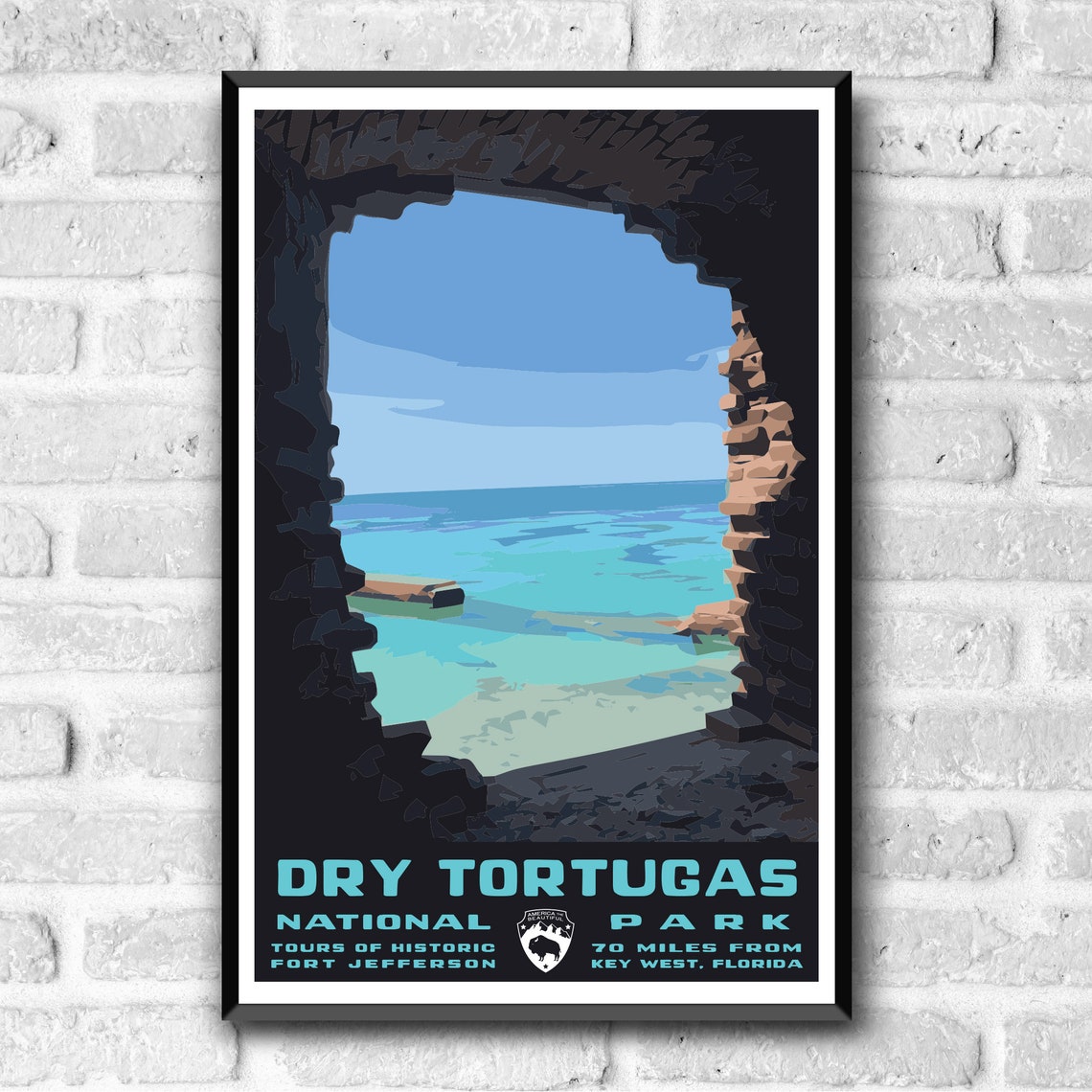 Dry Tortugas National Park Vintage-style Travel Poster 8x10 - Etsy