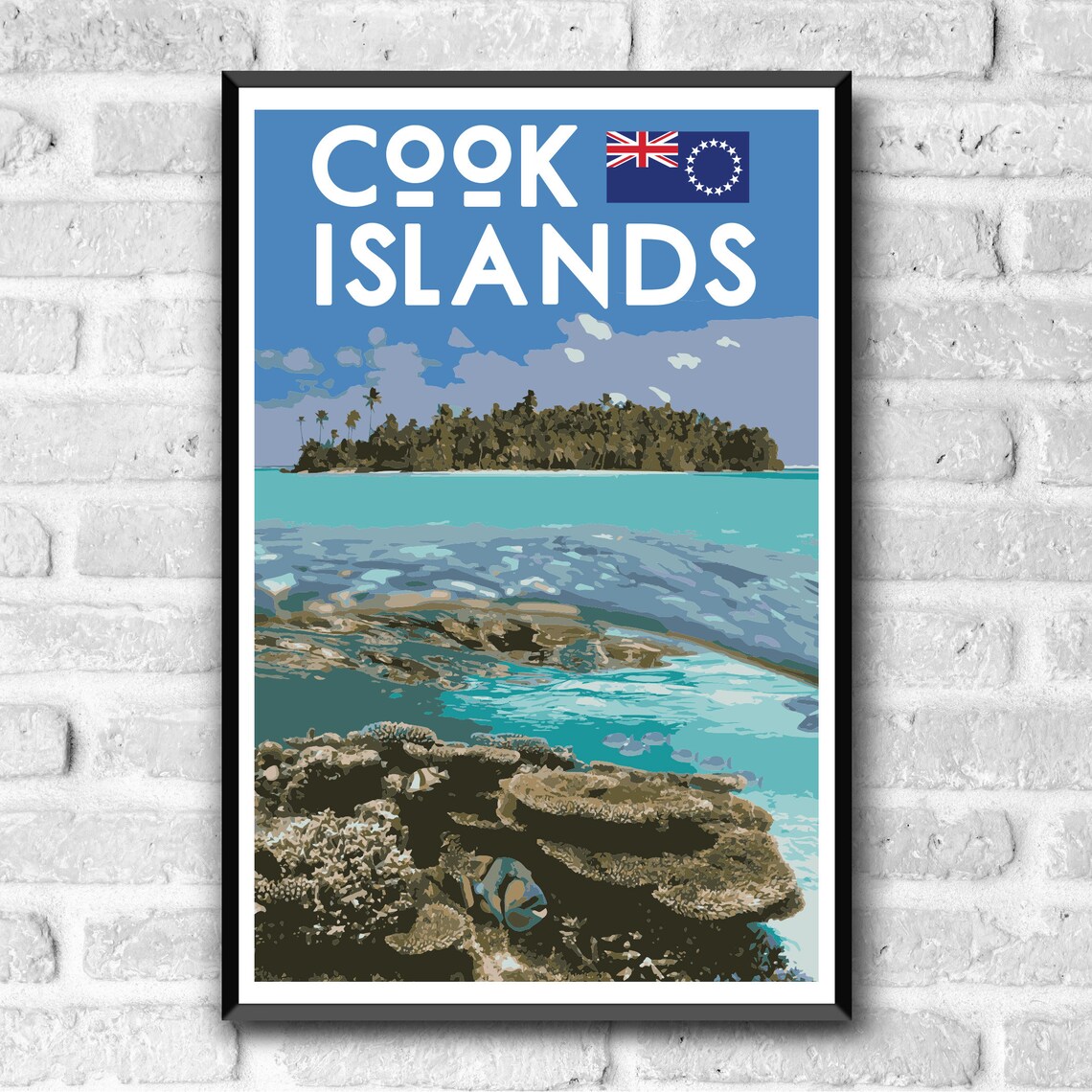 Cook Islands Wpa-style Vintage-style Travel Poster 8x10 - Etsy