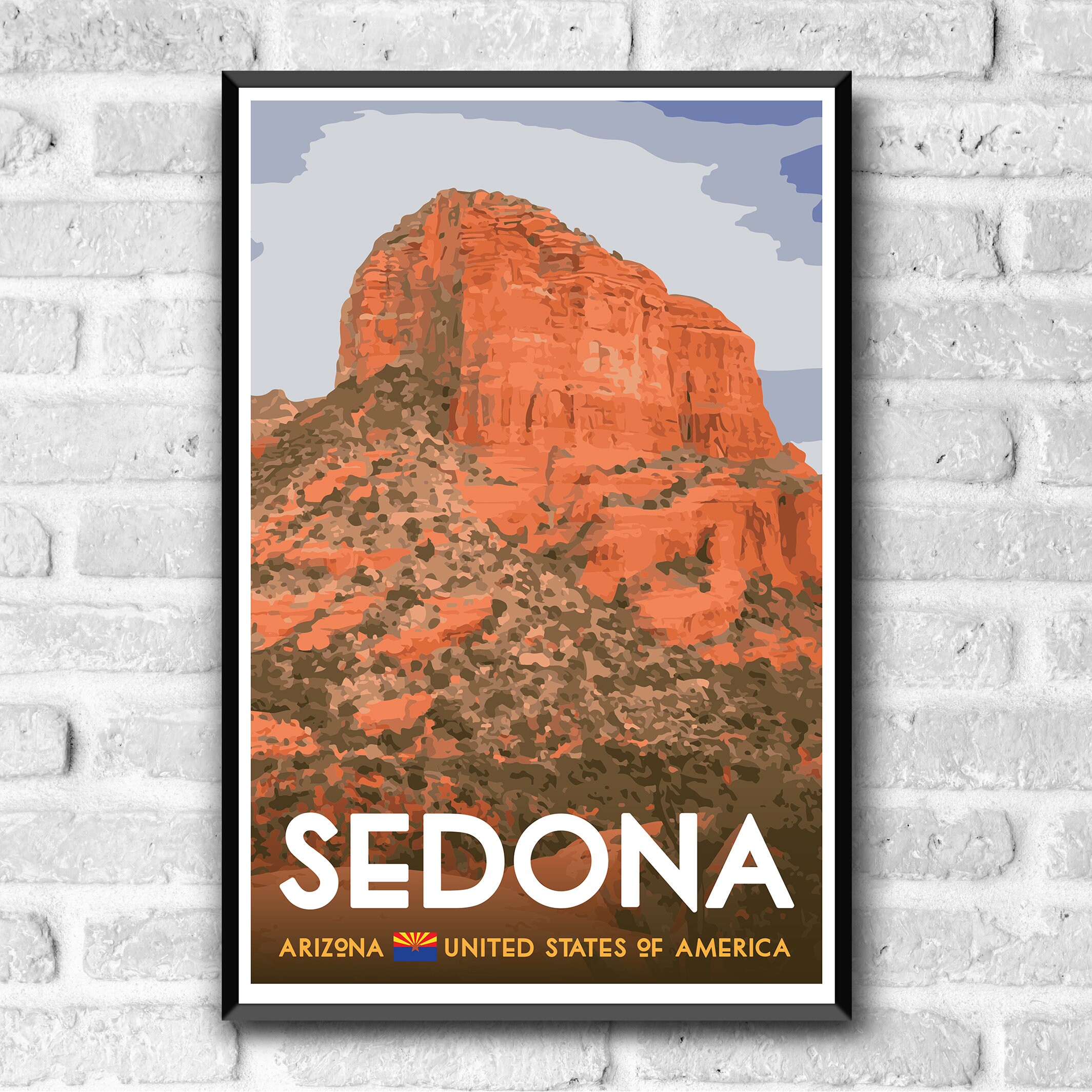 Sedona Vintage-style Travel Poster 8x10 12x18 18x24 - Etsy