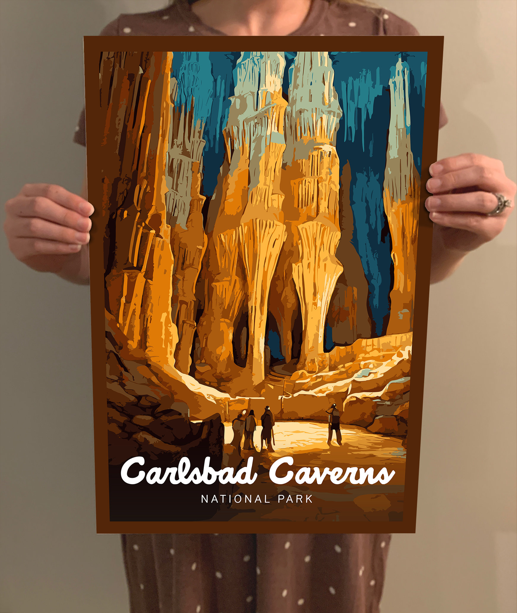 Carlsbad Caverns National Park Vintage-style Travel Poster / Postcard ...