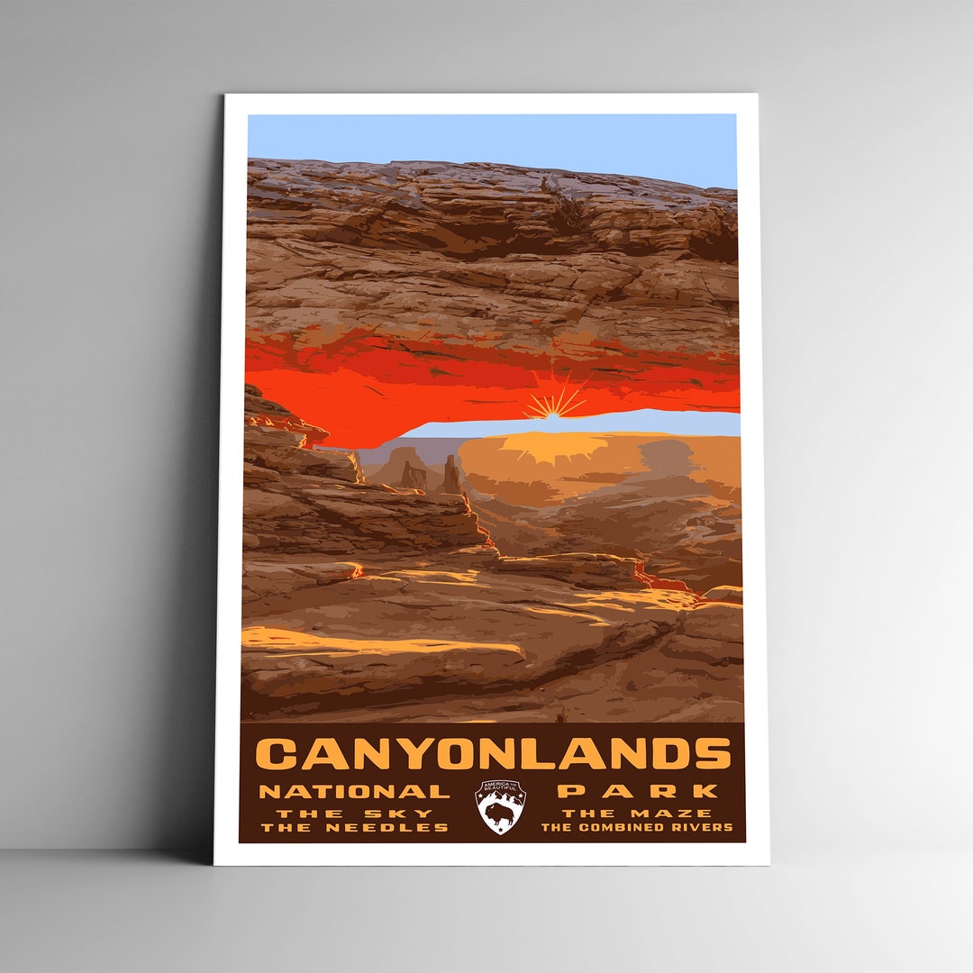 Canyonlands National Park Vintage-style Travel Poster / Postcard ...