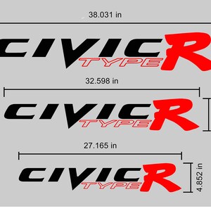 Honda Civic Type R Windshield Banner Decal. - Etsy