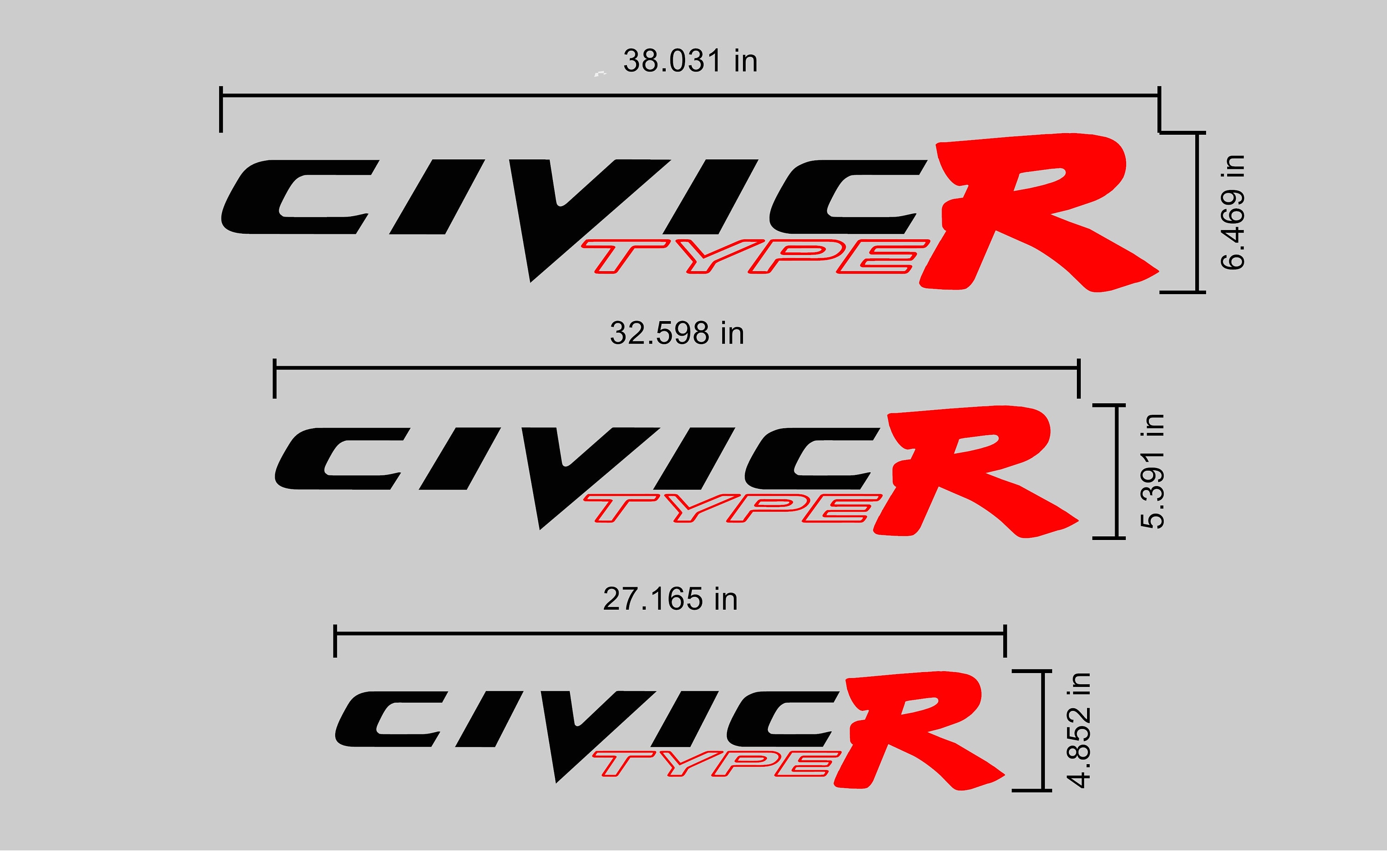 Honda Civic Type R Windshield Banner Decal. - Etsy Sweden