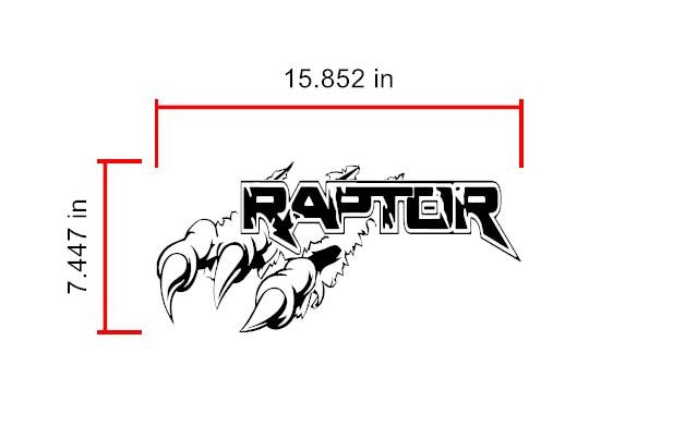 2x FORD RAPTOR Raptor Claw Bedside Decals - Etsy