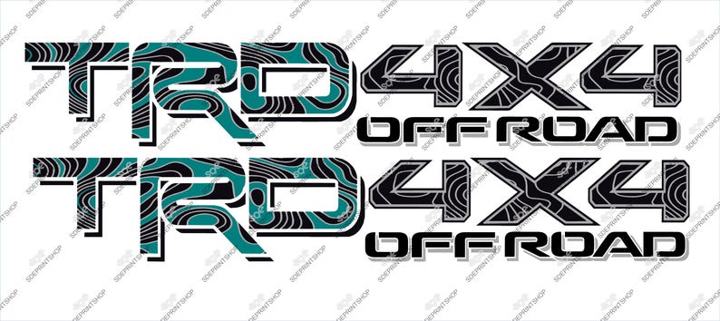 2 Sets TOPO TRD off Road Bedside Decal for Toyota Tacoma Enthusiasts - Etsy