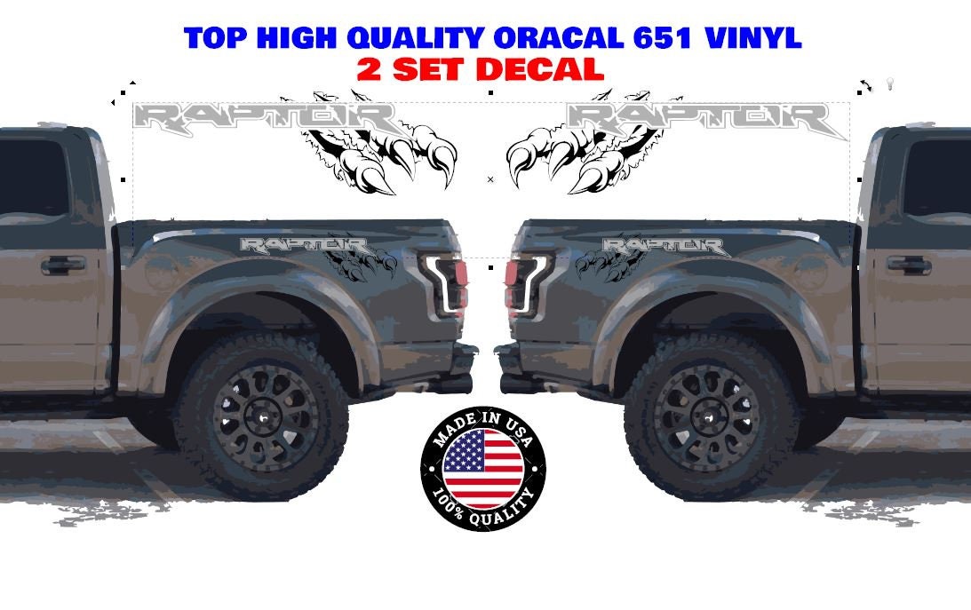 2x FORD RAPTOR Raptor Claw Bedside Decals - Etsy