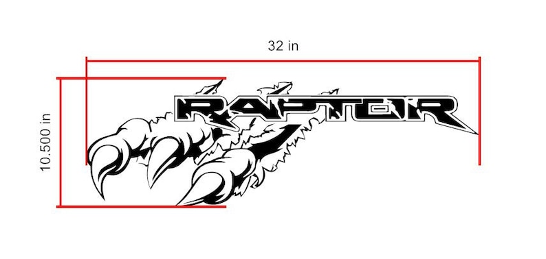 2x FORD RAPTOR Raptor Claw Bedside Decals - Etsy