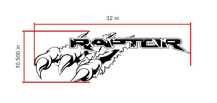 2x FORD RAPTOR Raptor Claw Bedside Decals - Etsy