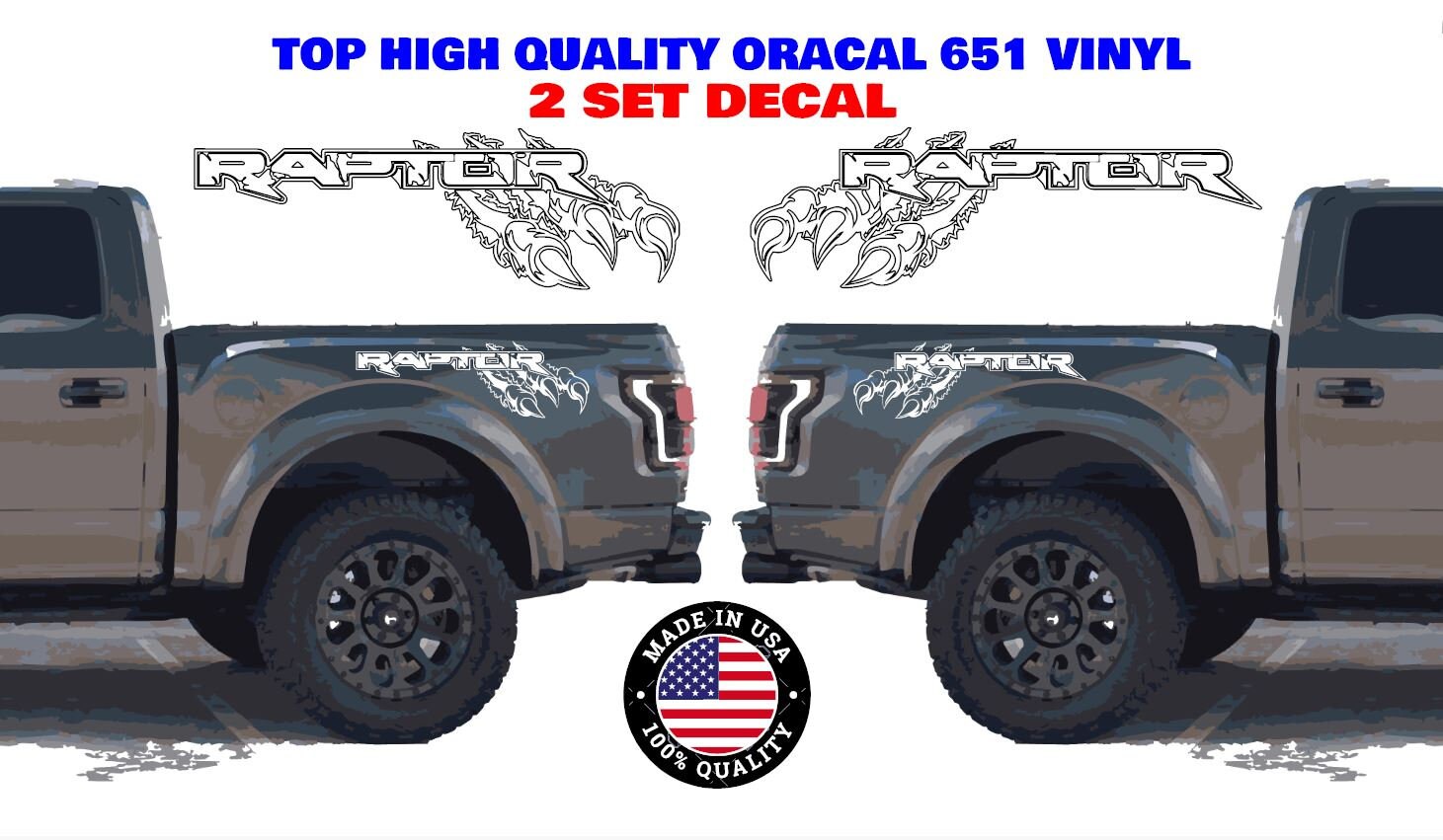 2x FORD RAPTOR Raptor Claw Bedside Decals - Etsy