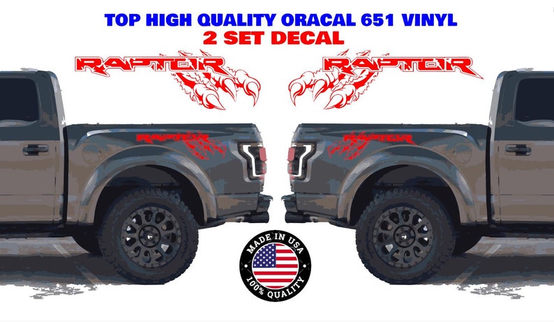 2x FORD RAPTOR Raptor Claw Bedside Decals - Etsy