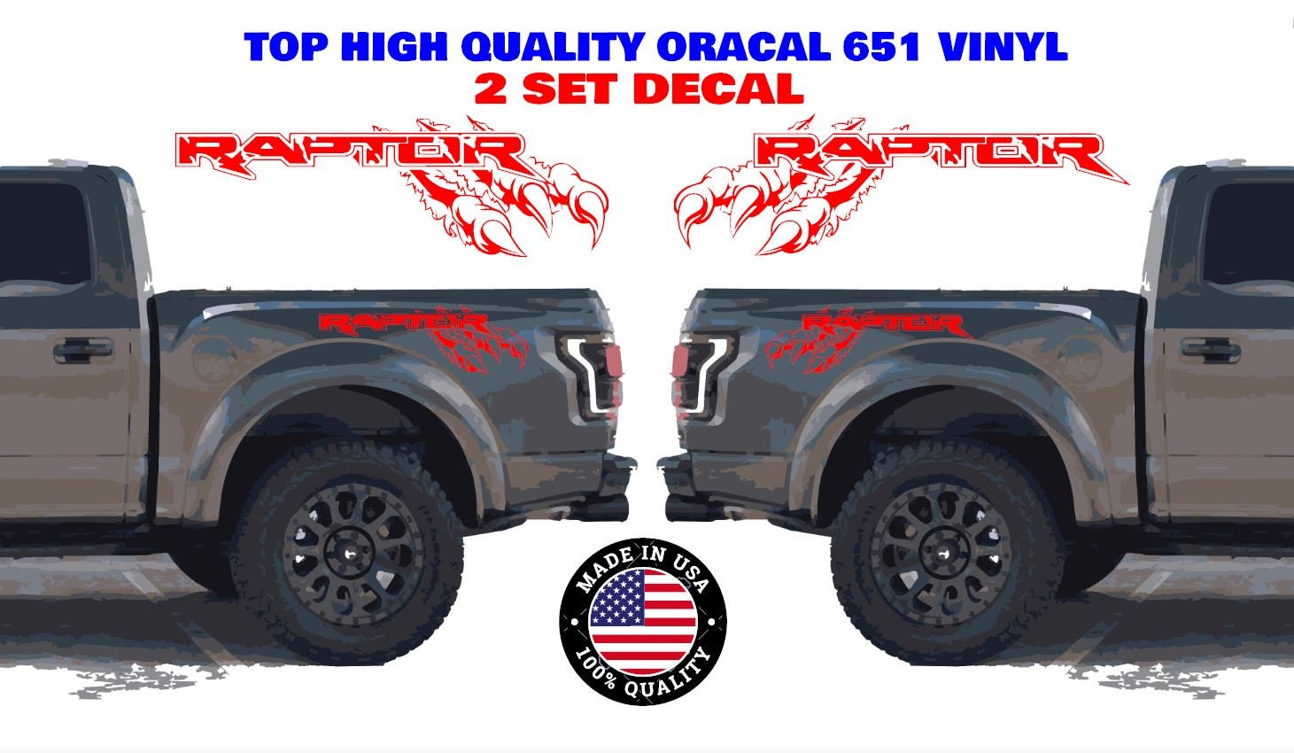 2x FORD RAPTOR Raptor Claw Bedside Decals - Etsy