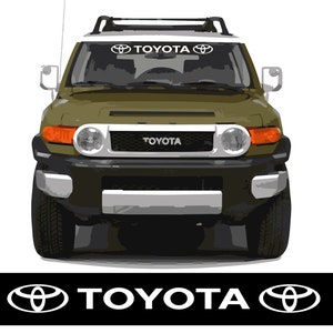 TOYOTA Windshield Banner 2 Logo for All TOYOTA Vehicles - Sizes 30 ...