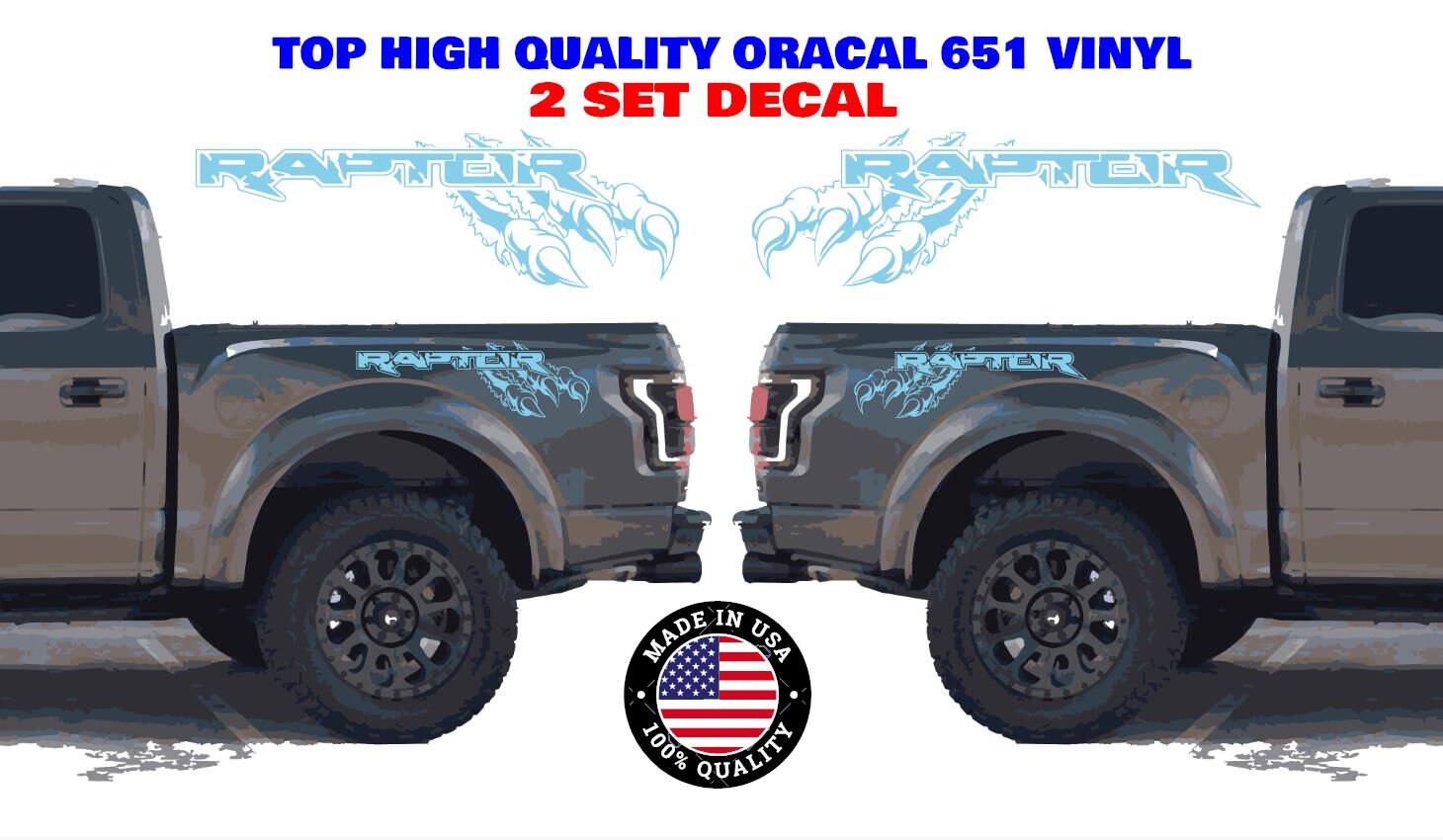 2x FORD RAPTOR Raptor Claw Bedside Decals - Etsy