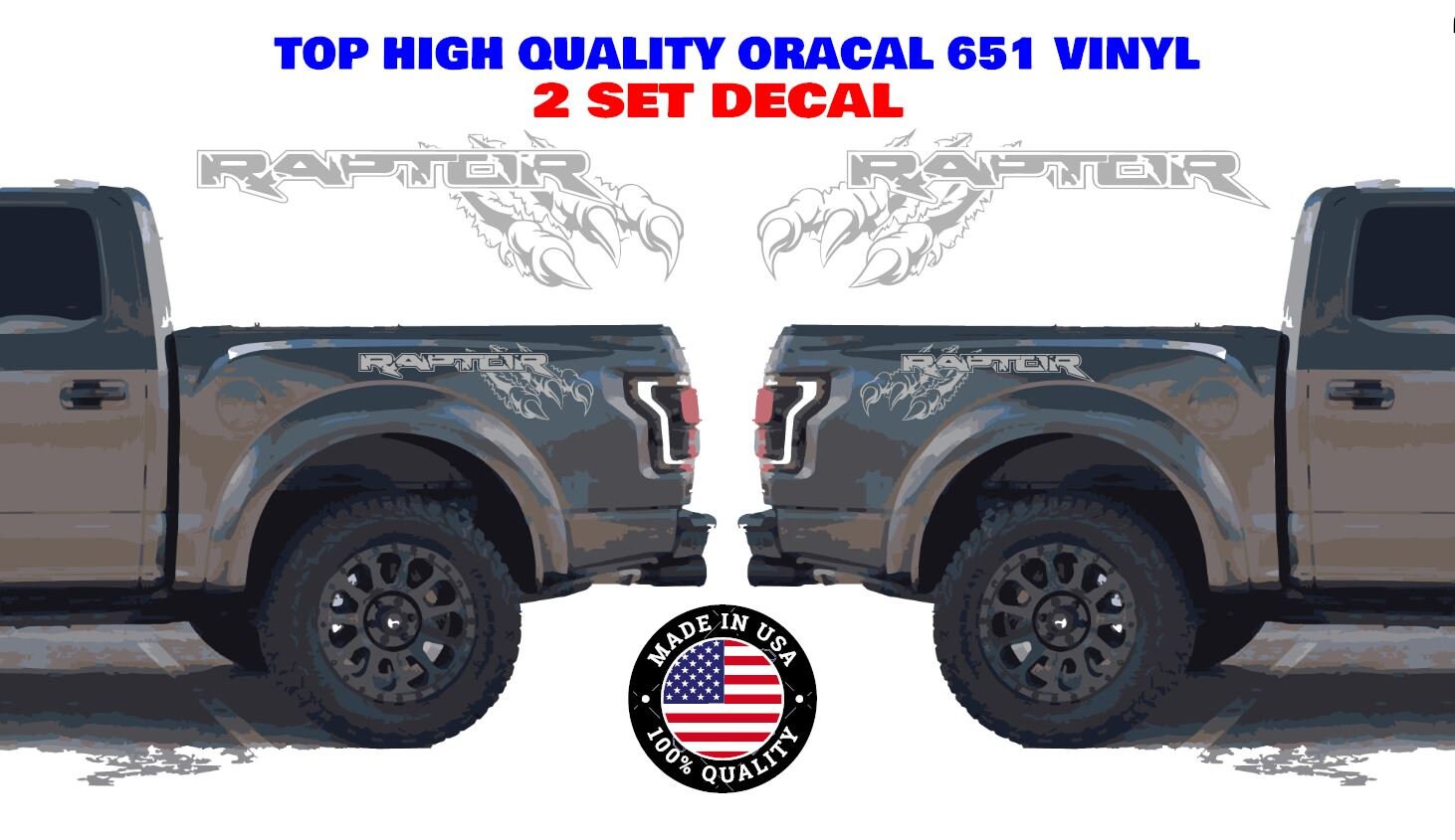 2x FORD RAPTOR Raptor Claw Bedside Decals - Etsy