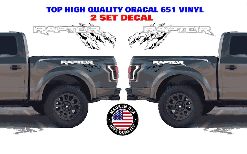 2x FORD RAPTOR Raptor Claw Bedside Decals - Etsy