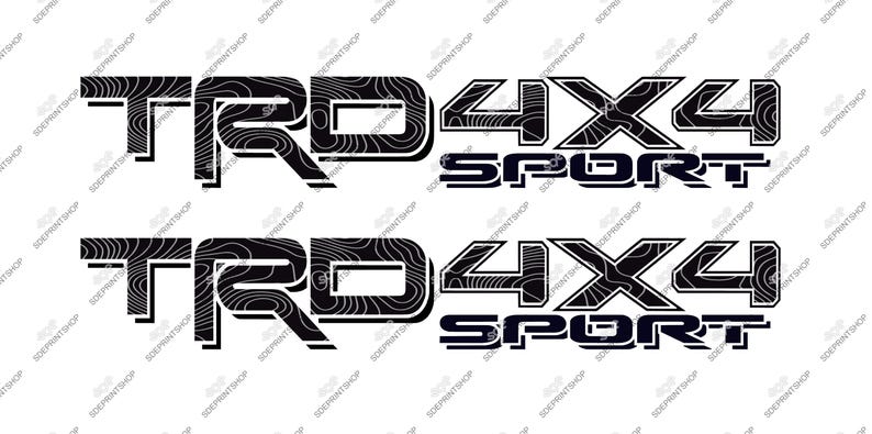 Set of 2 TOPO TRD SPORT Bedside Decal for Toyota Tacoma Enthusiasts - Etsy