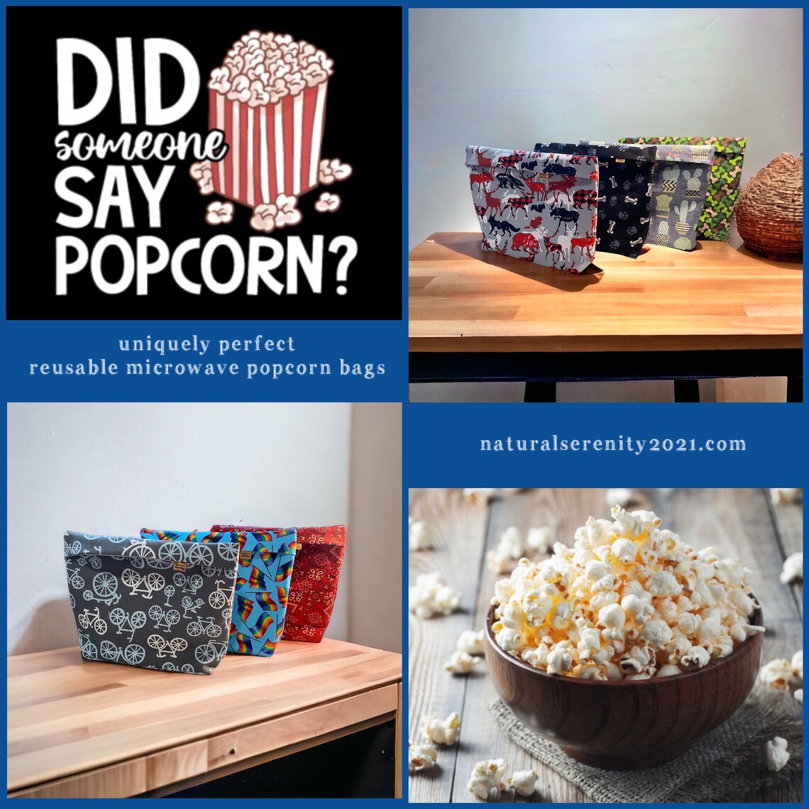 Reusable Microwave Popcorn Bag - Etsy