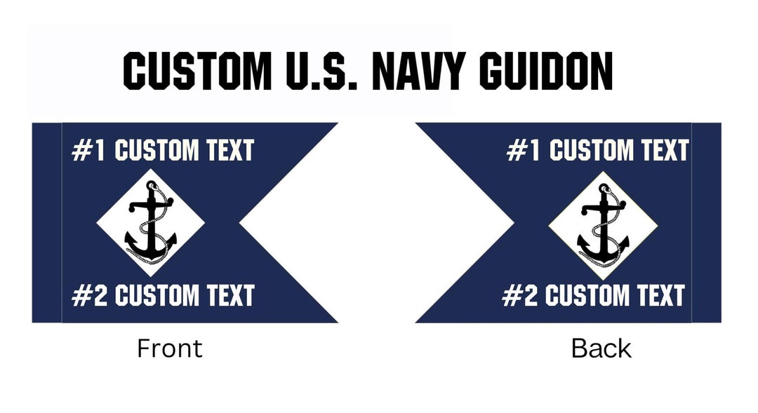 Custom Navy Guidon Flag - Hand Sewn in San Diego - Etsy