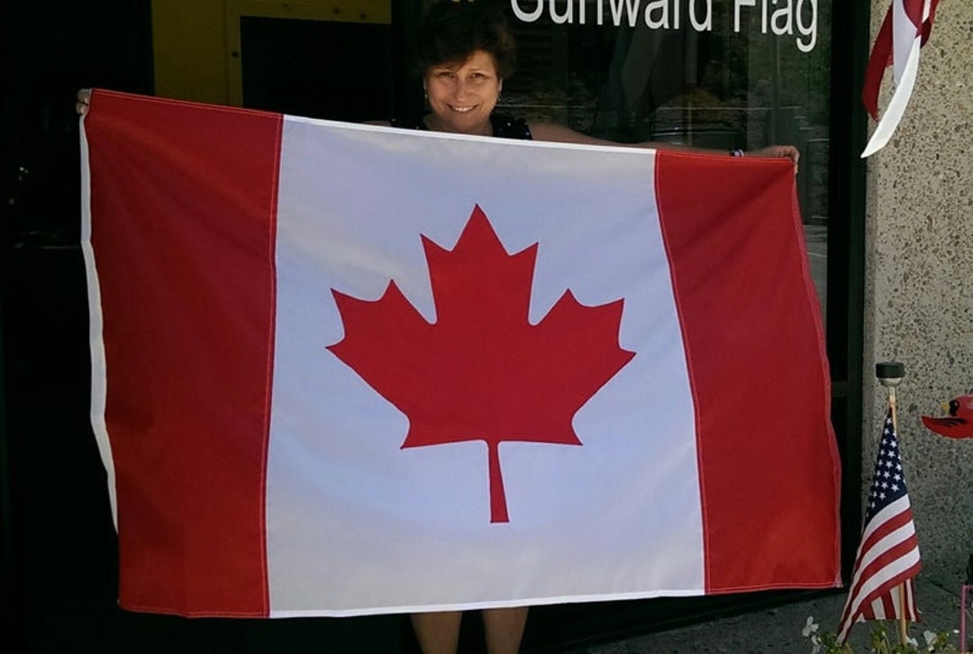 Canadian Flag 3' X 5' for Canada Day July 1, 2015 Hand Sewn Nylon ...