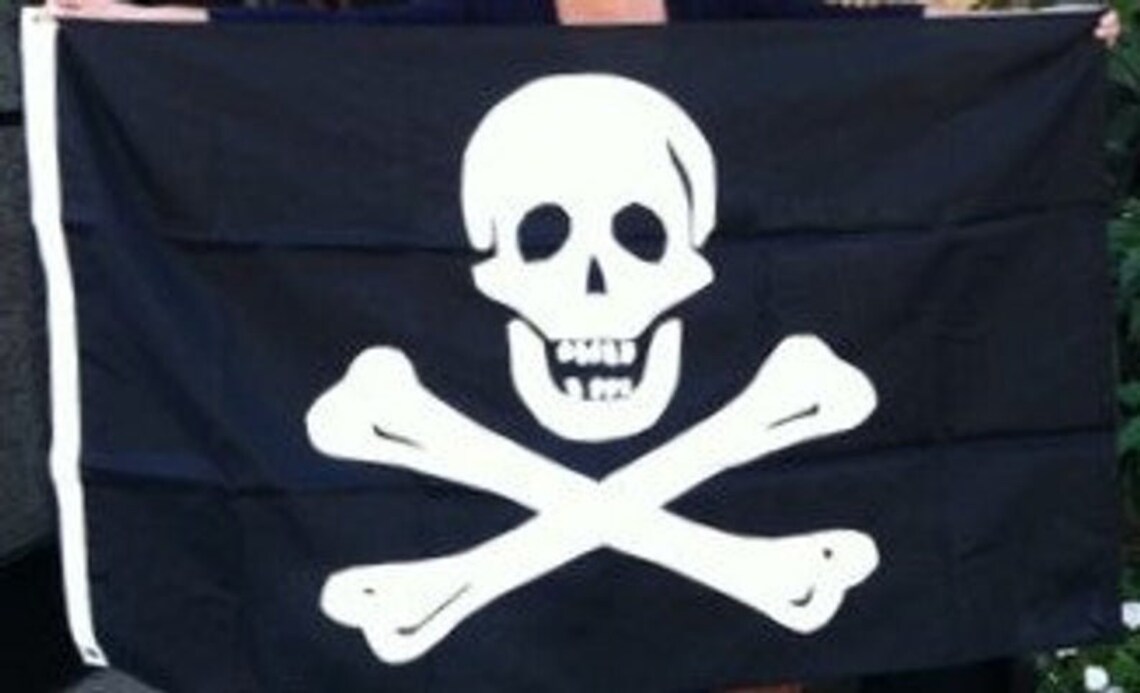 3' X 5' Jolly Roger Flag Applique' Flag Custom - Etsy Singapore
