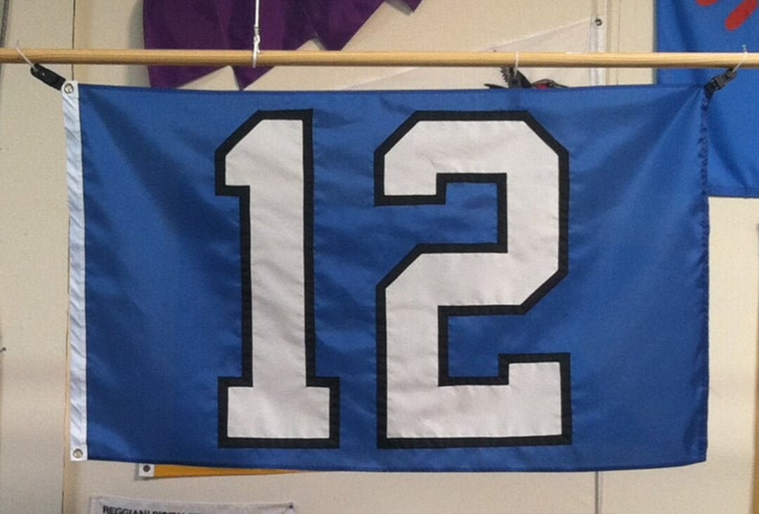 12th Man Flag. Hand Sewn Nylon. 3' X 5' Hand Stitched Numbers. Seattle ...