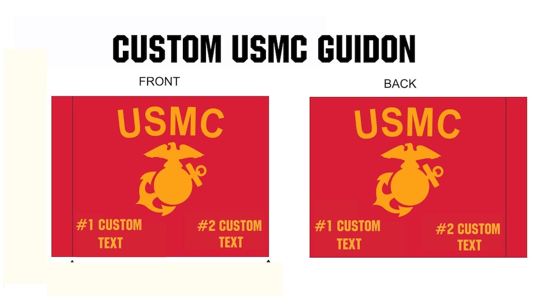 Custom Marine Guidon Flag - Hand Sewn in San Diego - Etsy