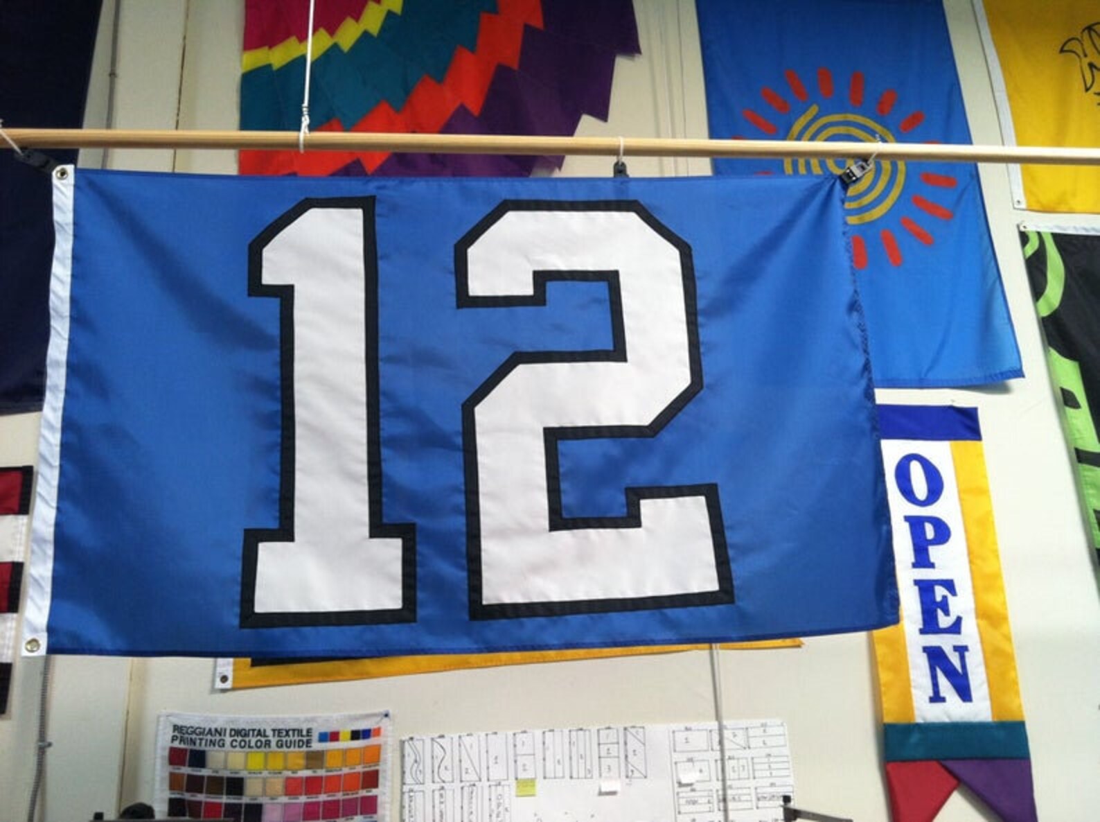 12th Man Flag. Hand Sewn Nylon. 4' X 6' Hand Stitched Numbers. Seattle ...