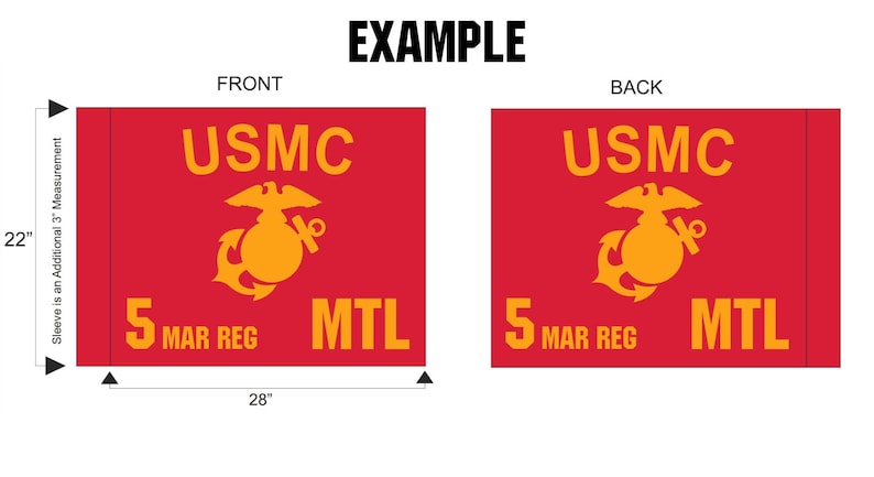 Custom Marine Guidon Flag - Hand Sewn in San Diego - Etsy