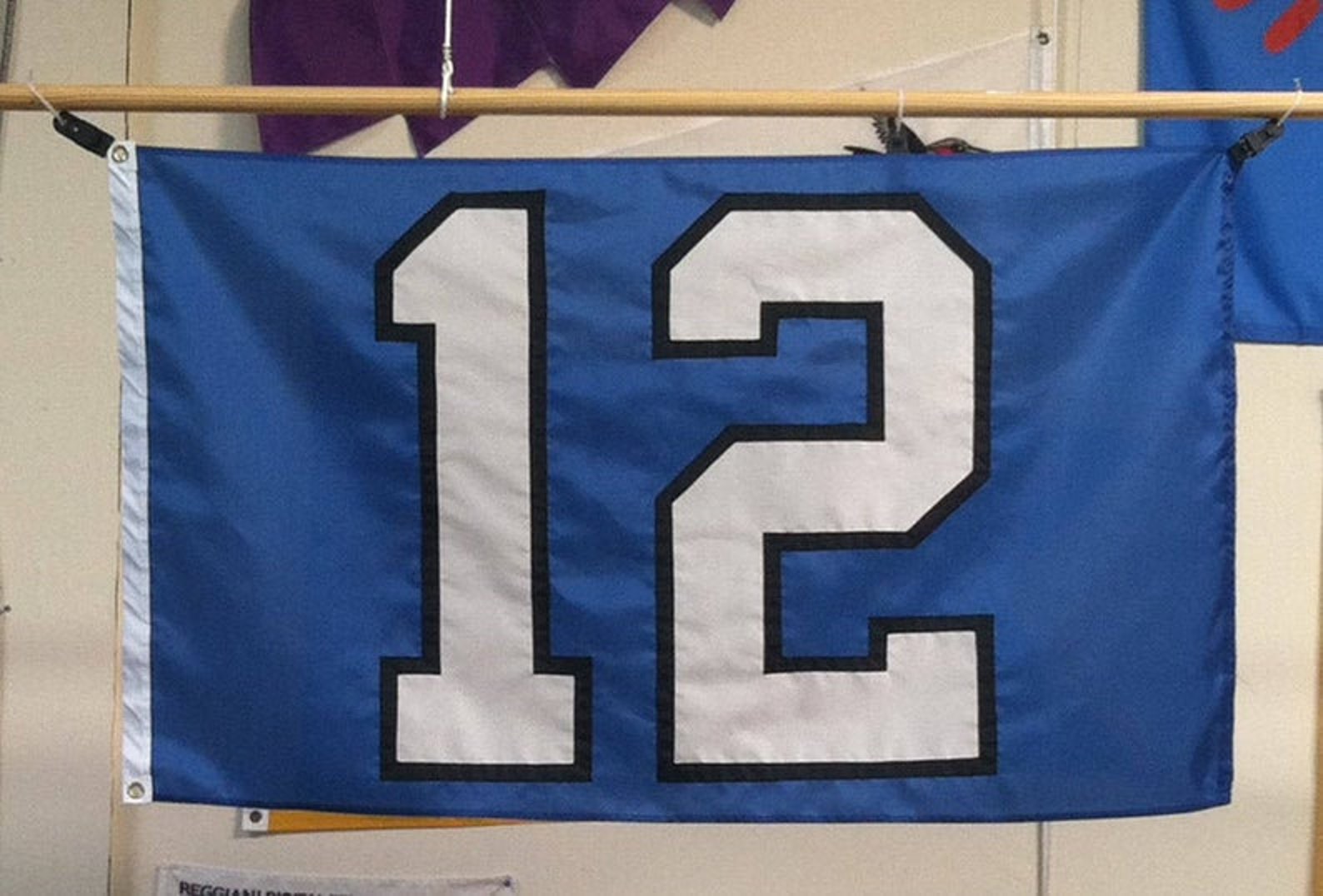 12th Man Flag. Hand Sewn Nylon. 5' X 8' Hand Stitched Numbers. Seattle ...
