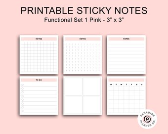 Printable Sticky Note - Etsy