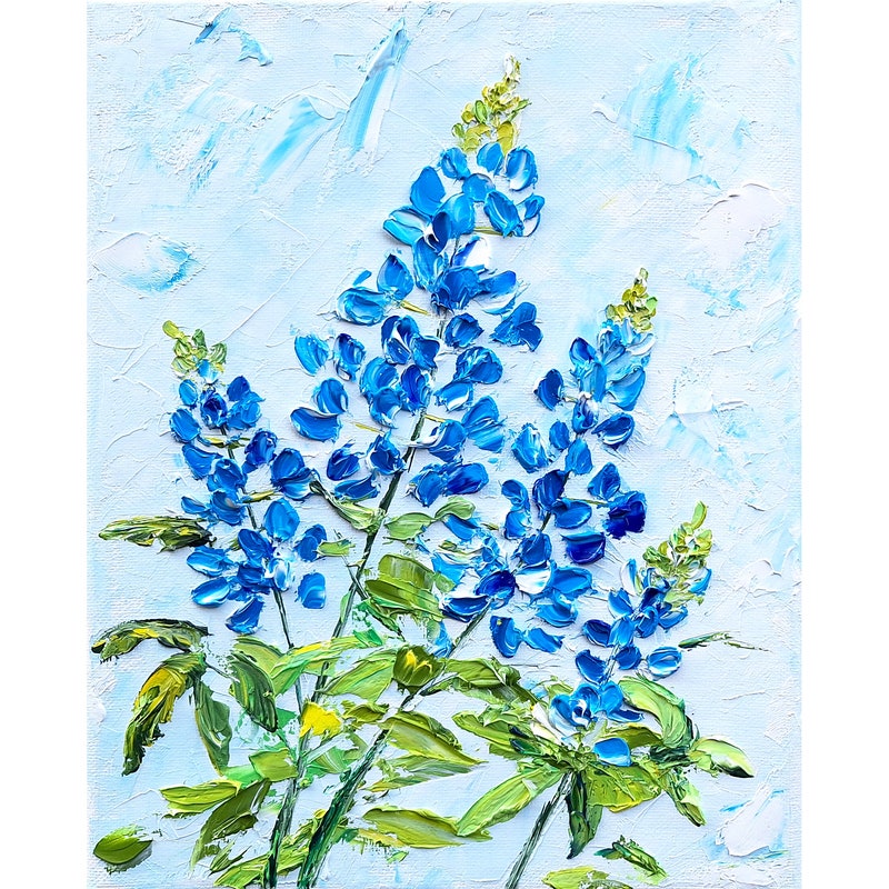 Bluebonnet Painting - Etsy