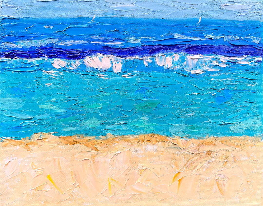 Amalfi Coast Painting Sea Original Art Impasto Oil Painting Seascape ...