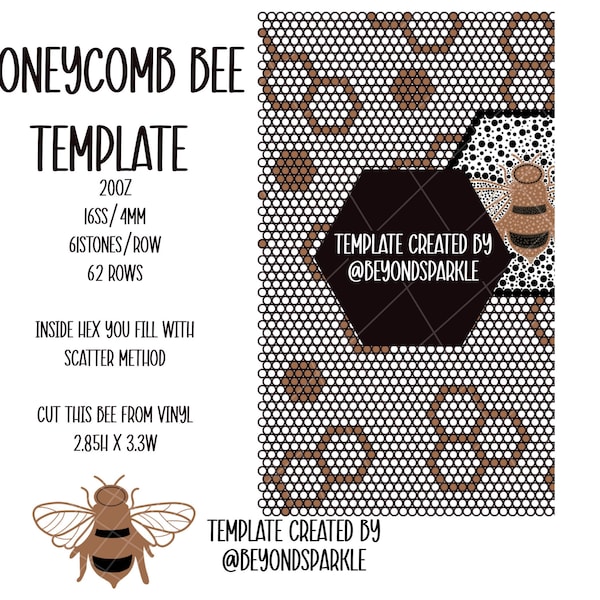Rhinestone Honeycomb Template - Etsy