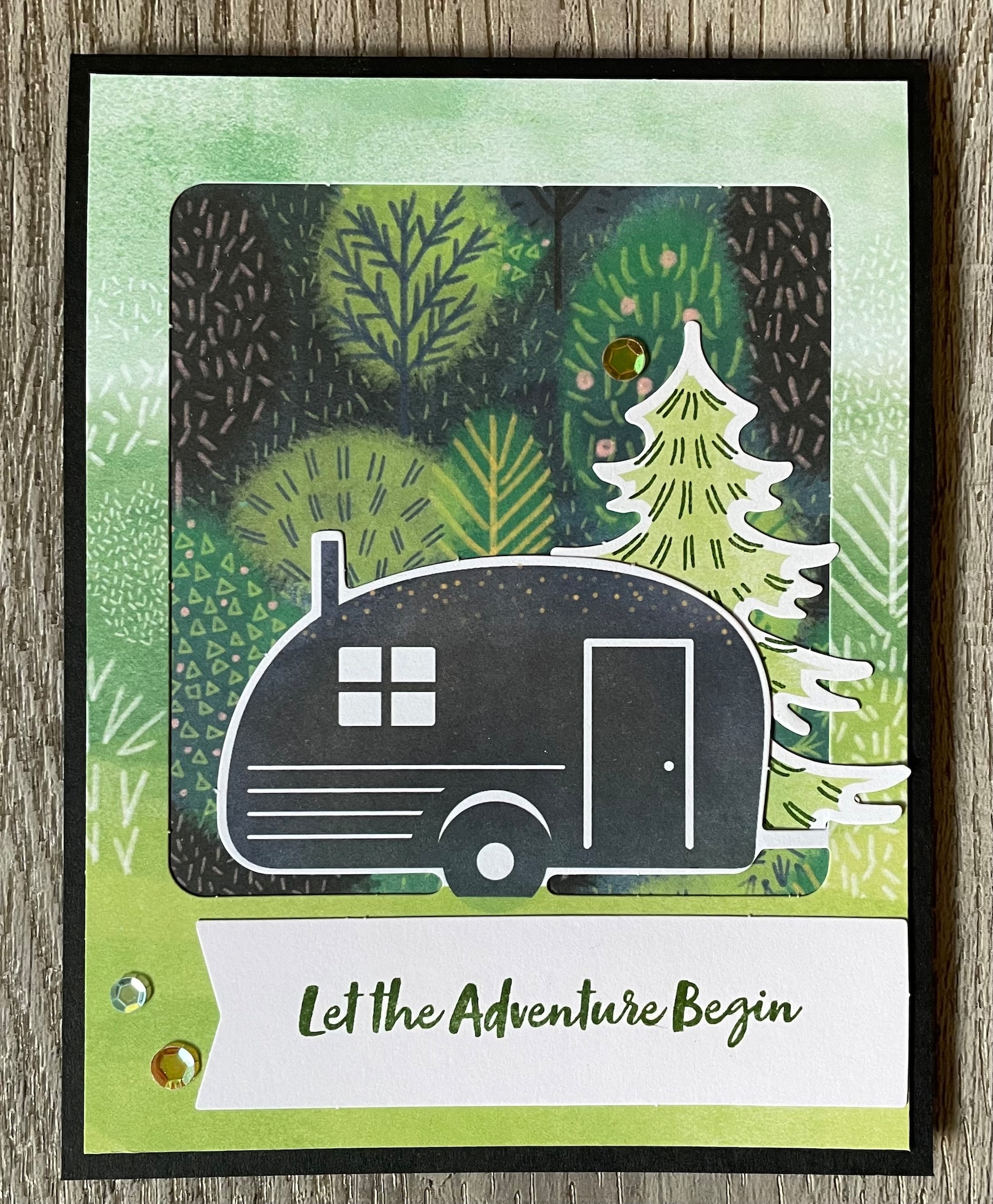 Handmade Father's Day Card: Camper Trailer, Wilderness Theme - Etsy