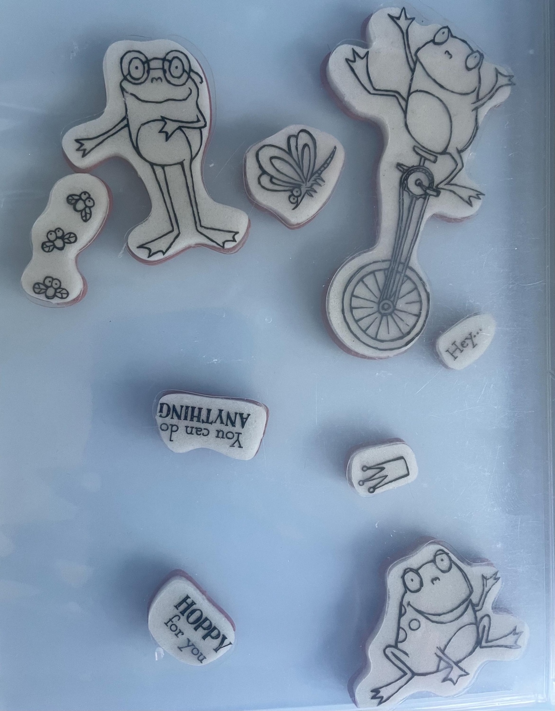 Stampin' Up! so Hoppy Together Stamp Set- Red Rubber Cling Stamps- Used ...