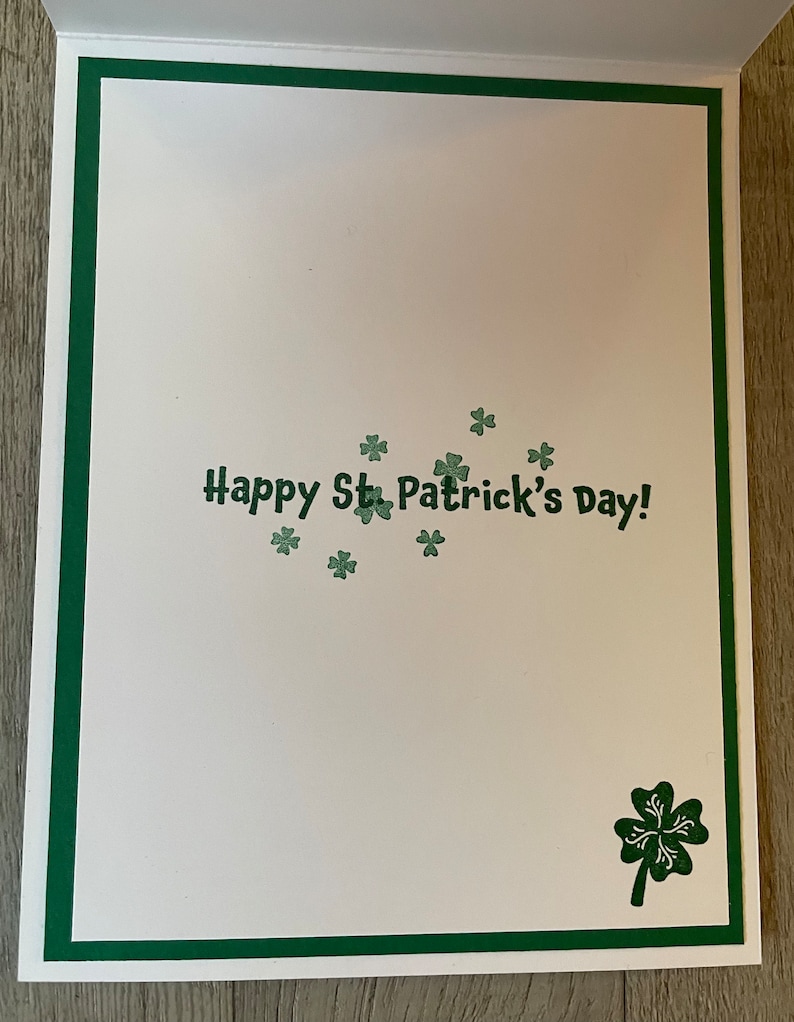 Handmade St. Patrick's Day Card: Shamrock Greeting Card - Etsy