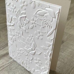 Embossed Floral Cards: Handmade Blank Note Card Set - Etsy