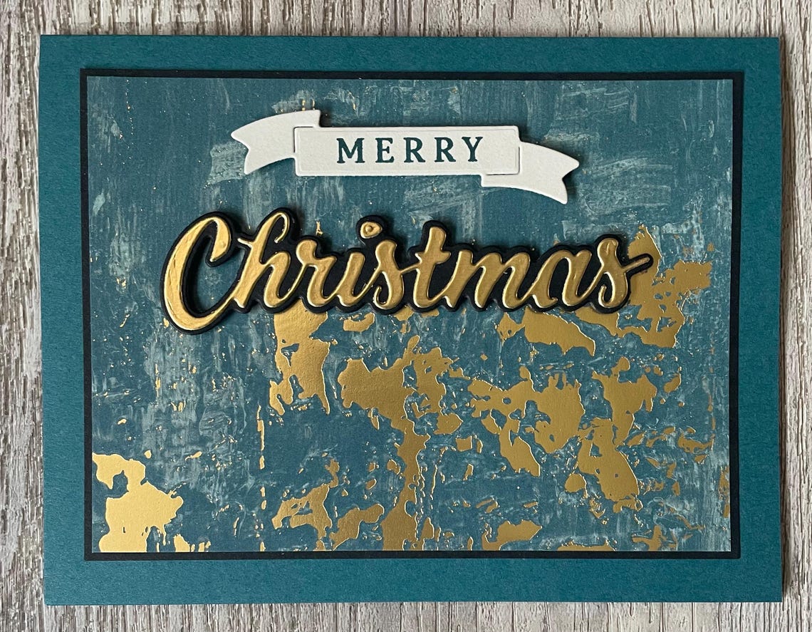 Handmade Merry Christmas Cards: Set of 4 Blank Holiday Cards - Etsy