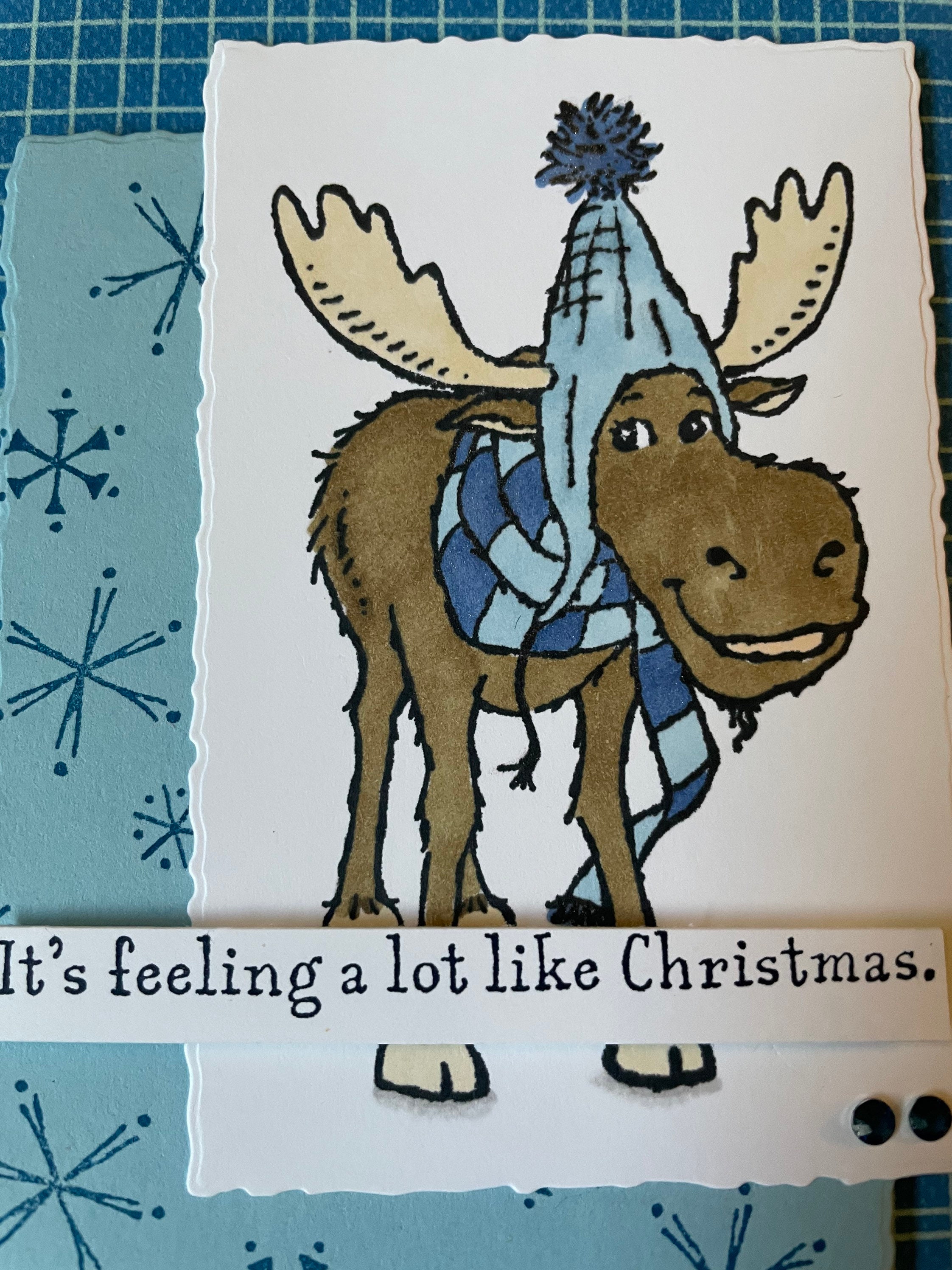 Stampin Up! Card-christmas Card-moose-winter-handmade Card-greeting ...