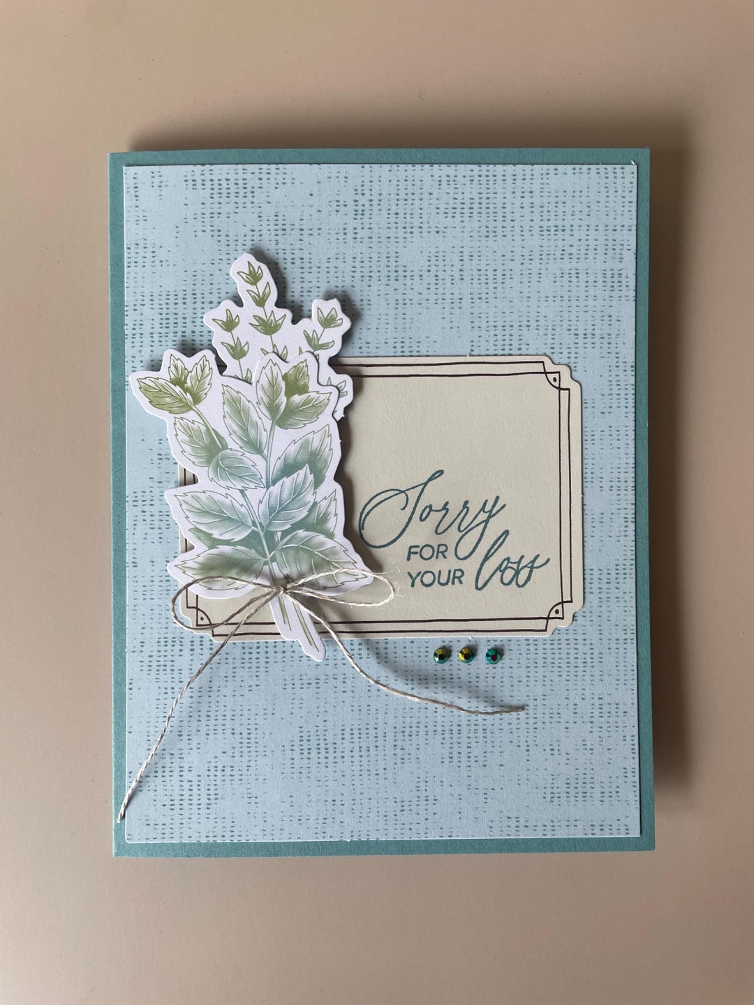 Handmade Sympathy Card: Floral Sorry for Your Loss Card - Etsy