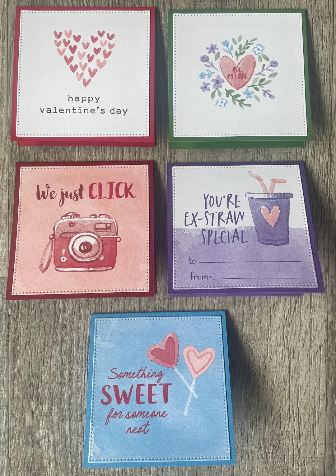 Valentine's Day, Stampin' Up! Love Notes, Mini Notecards, 3" X 3 ...