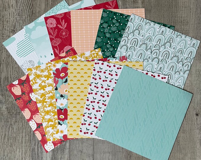 Stampin Up! Retired Paper Sampler, Sunny Days Designer Series Paper, 6 ...