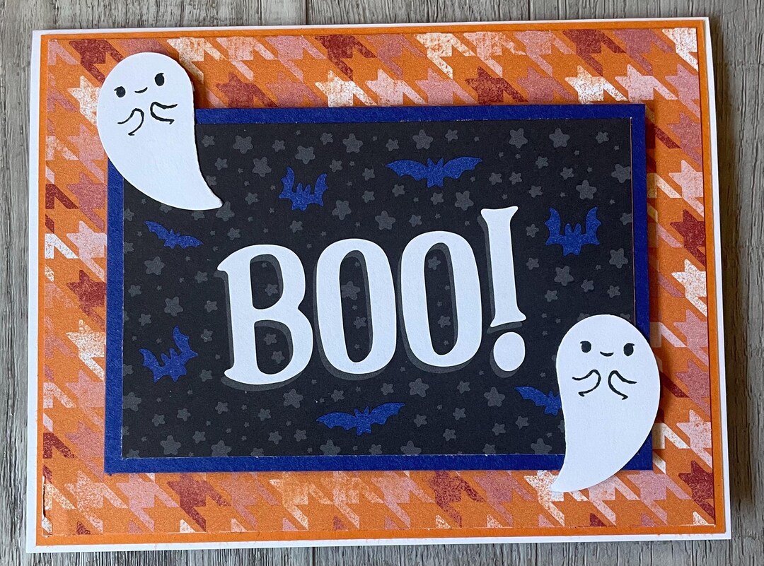Halloween Card-boo!- Ghost- Handmade Card-greeting Card - Etsy