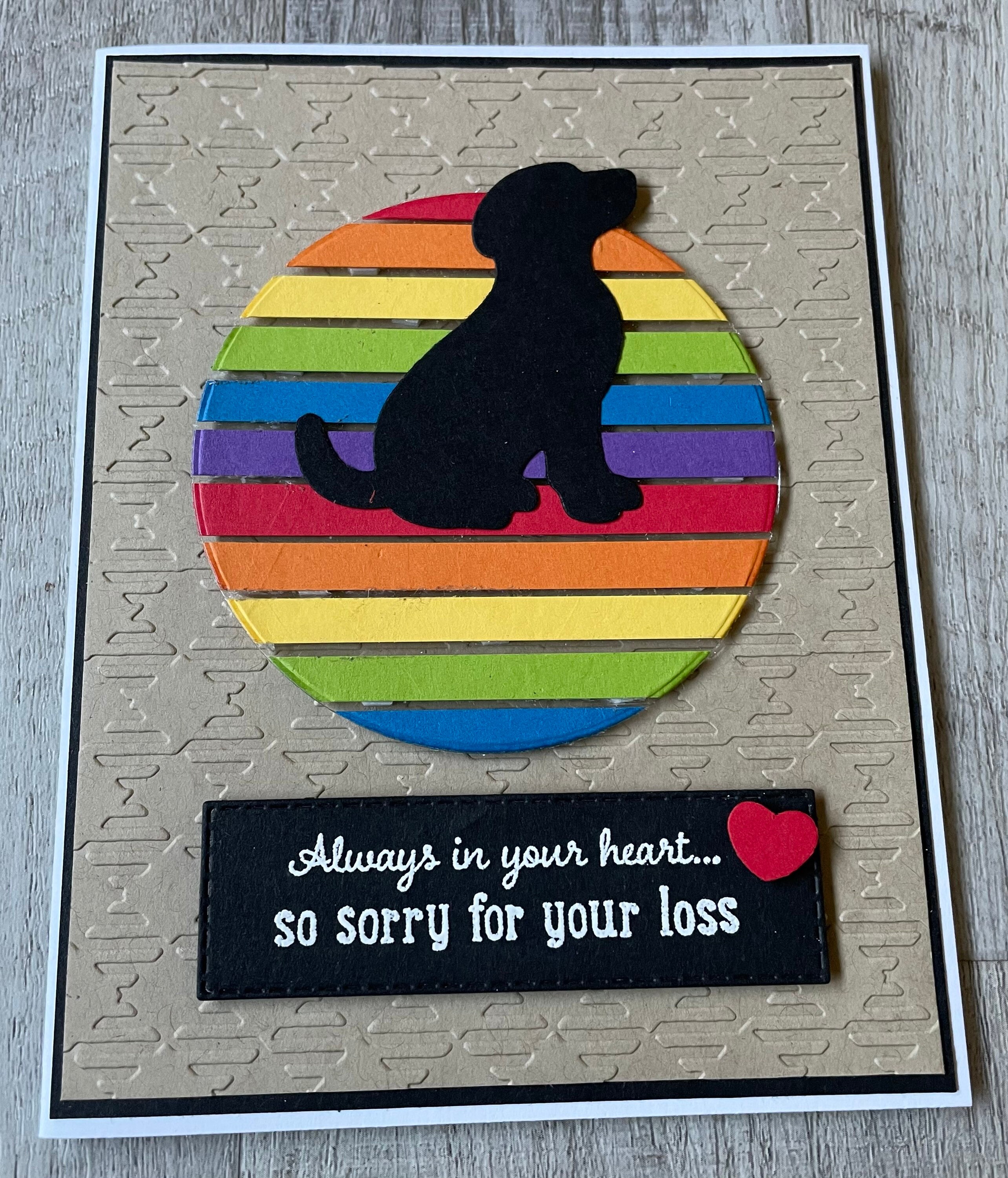 Stampin Up! Card- Loss of Pet Card- Dog Card- Rainbow Card-handmade ...